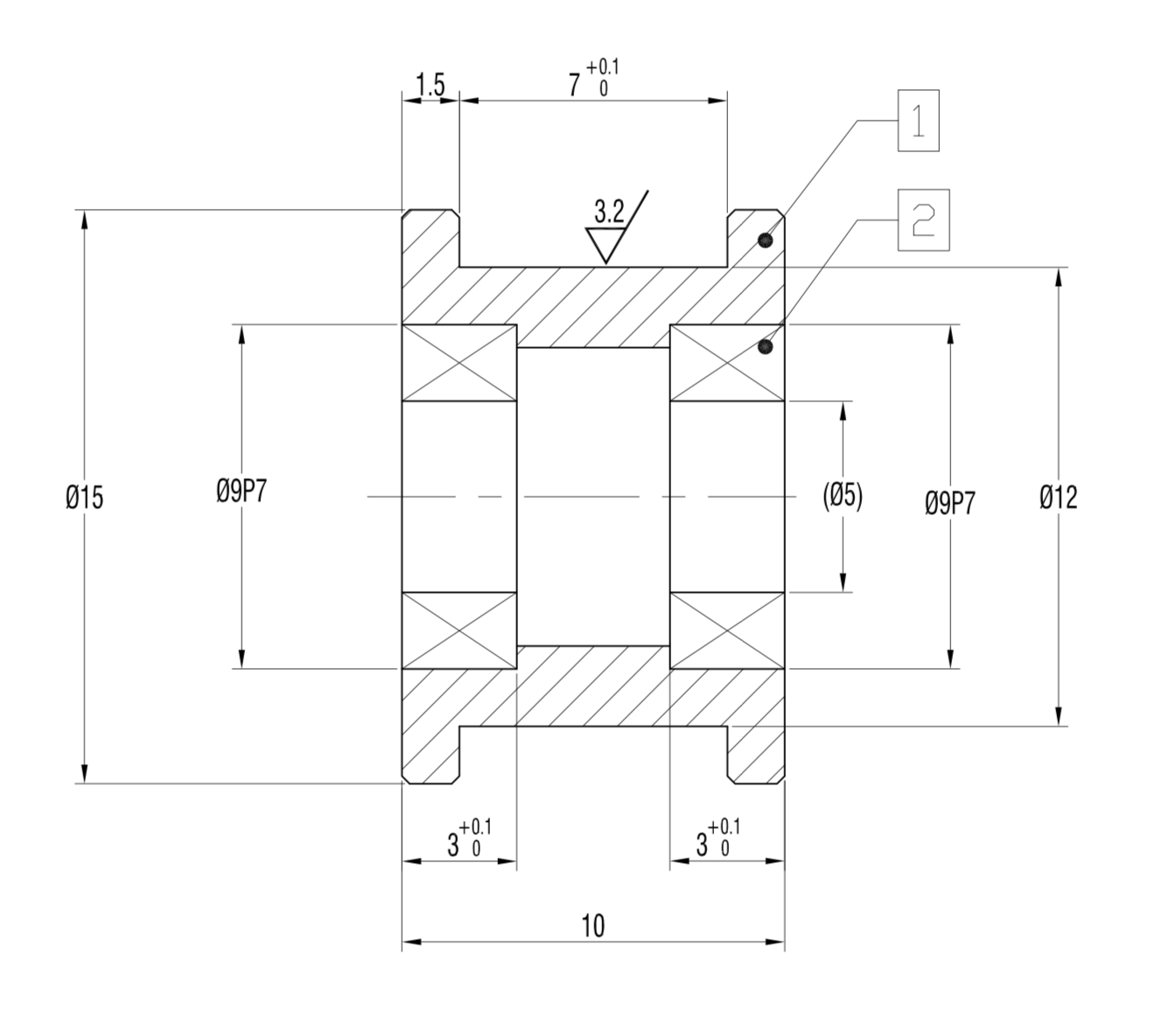 Gates 2GT Idler - Filastruder